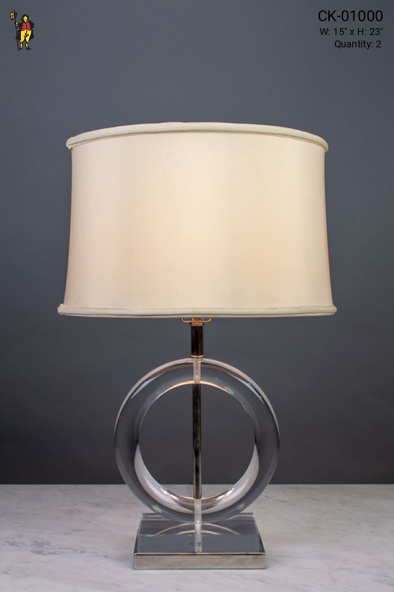 Glass Circle Contemporary Table Lamp | Table Lamps | Collection | City ...