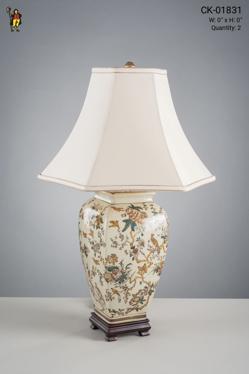 Ceramic Floral Table Lamp | Table Lamps | Collection | City ...