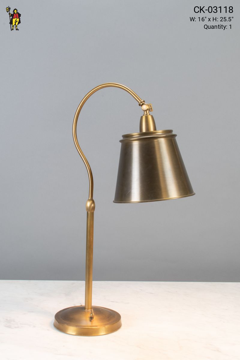 Adjustable One Light Table Lamp w/Metal Shade | Table Lamps ...