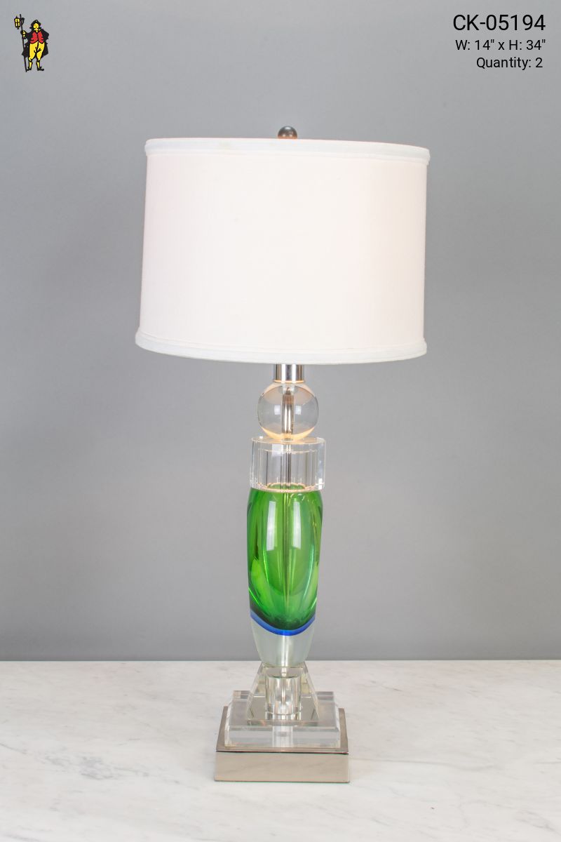 Modern Green Glass Table Lamp | Table Lamps | Collection | City ...