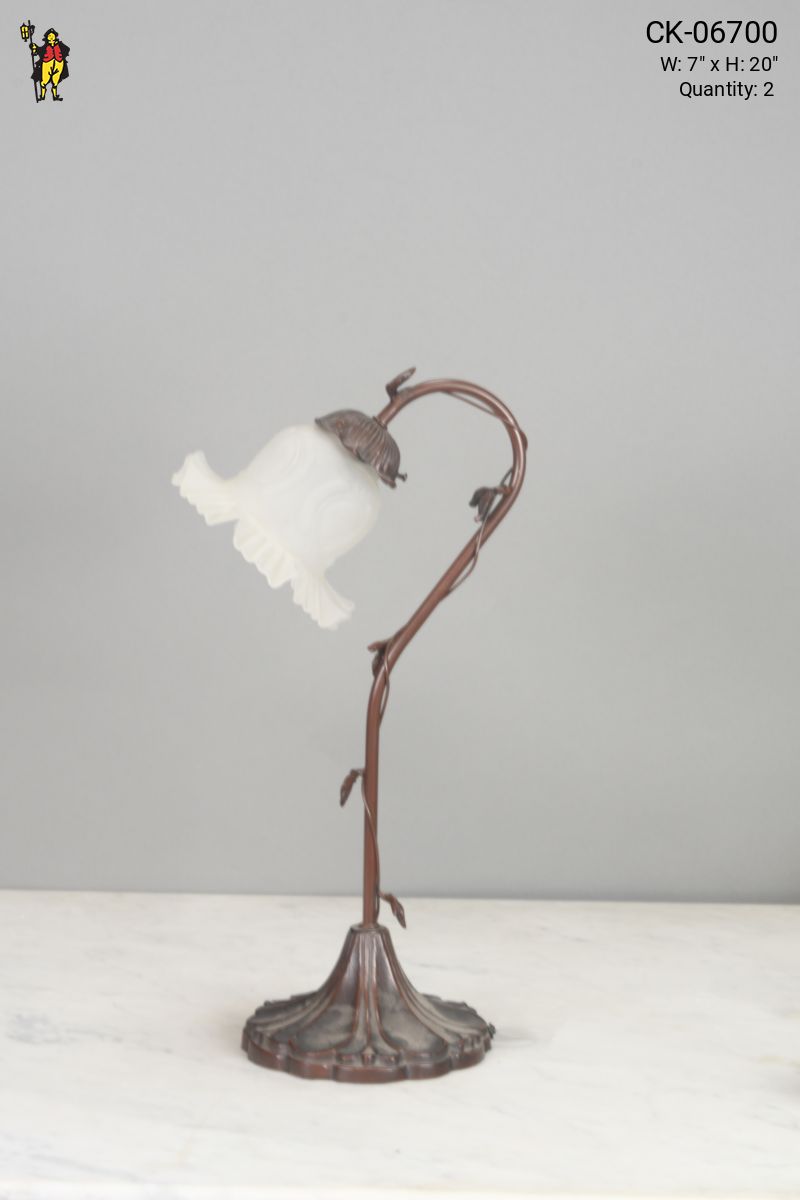 Curved Arm Floral Table Lamp | Table Lamps | Collection | City ...