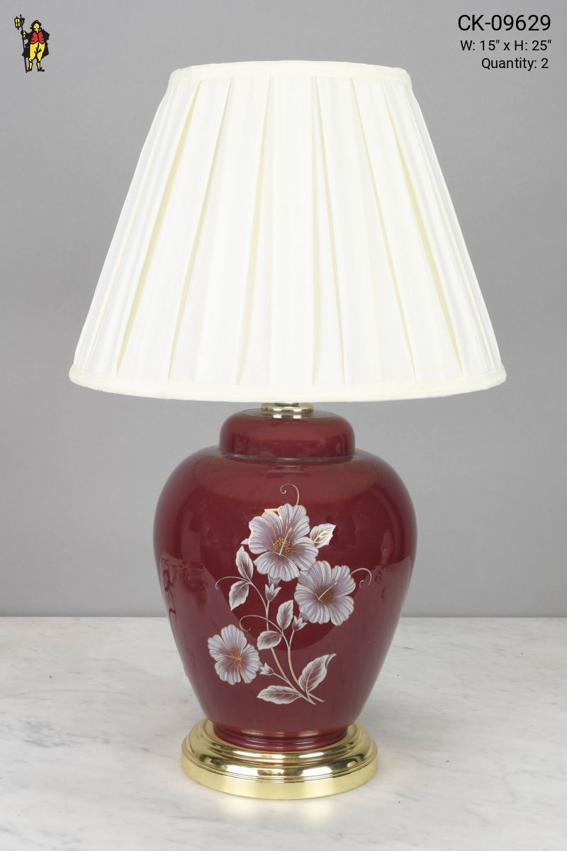 Painted Red Ceramic Table Lamp | Table Lamps | Collection | City ...