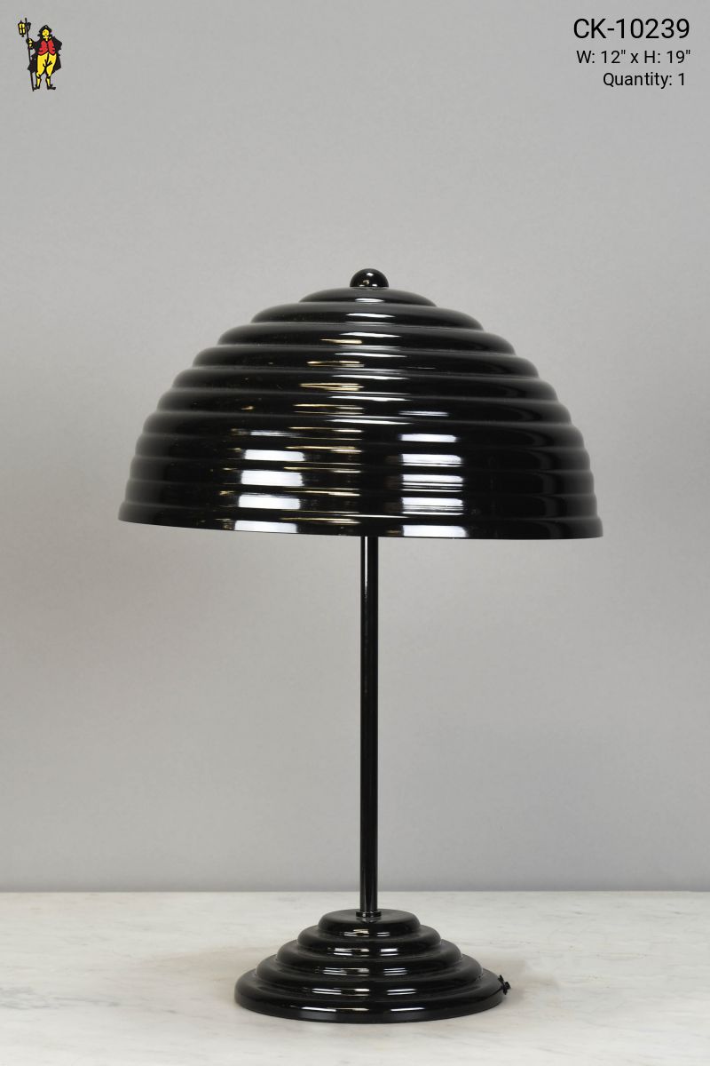 Black Step Shaded Table Lamp | Table Lamps | Collection | City ...