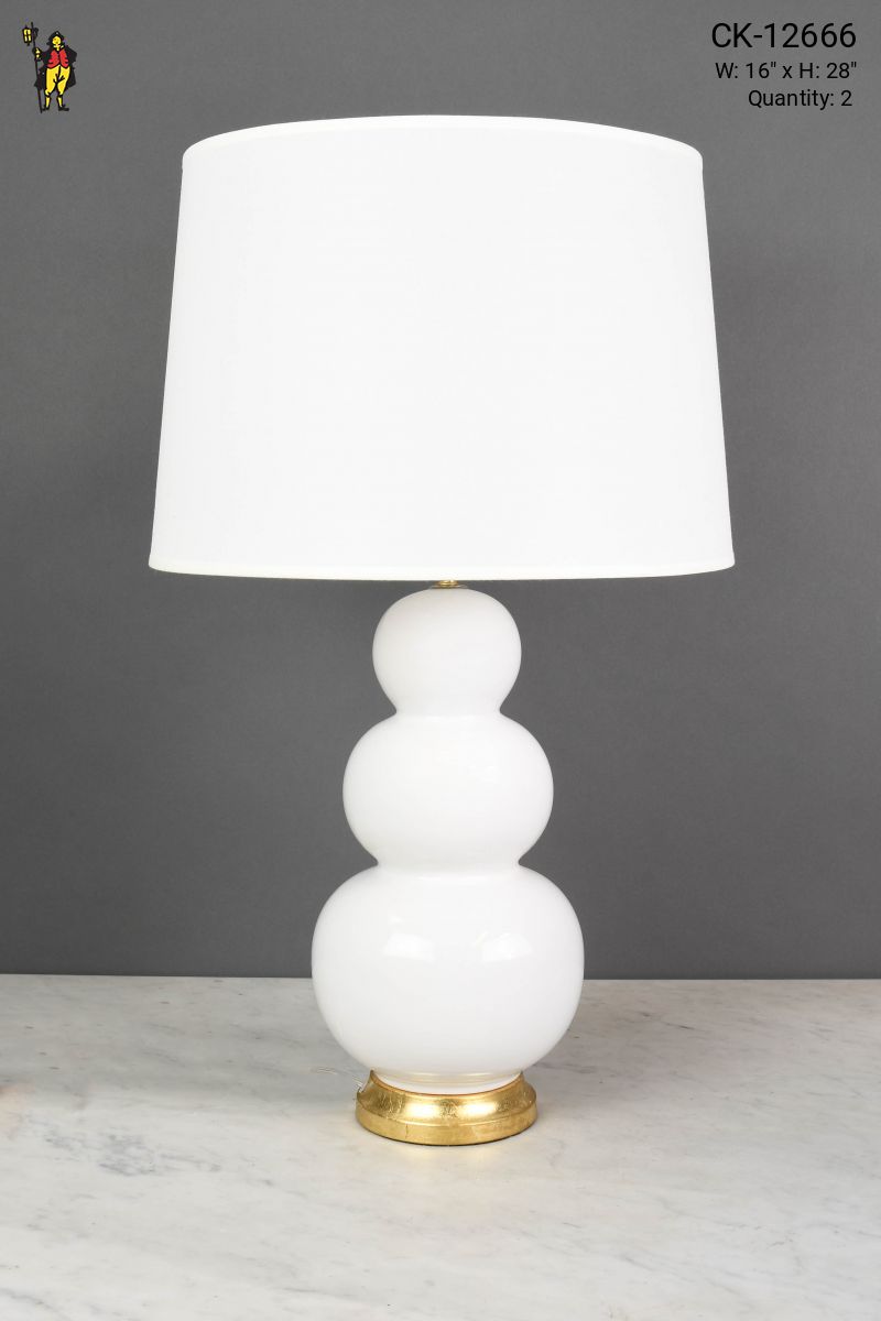White Ceramic "Snowman" Table Lamp | Table Lamps | Collection | City ...