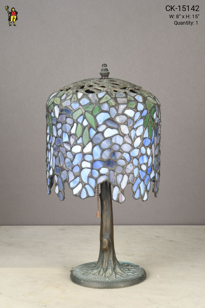Blue & White Slag Glass Table Lamp | Table Lamps | Collection | City ...