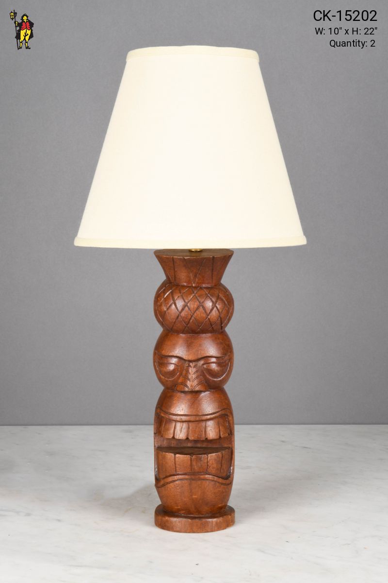 Wooden "Tiki" Table Lamp - Tiki Collection | Table Lamps | Collection ...