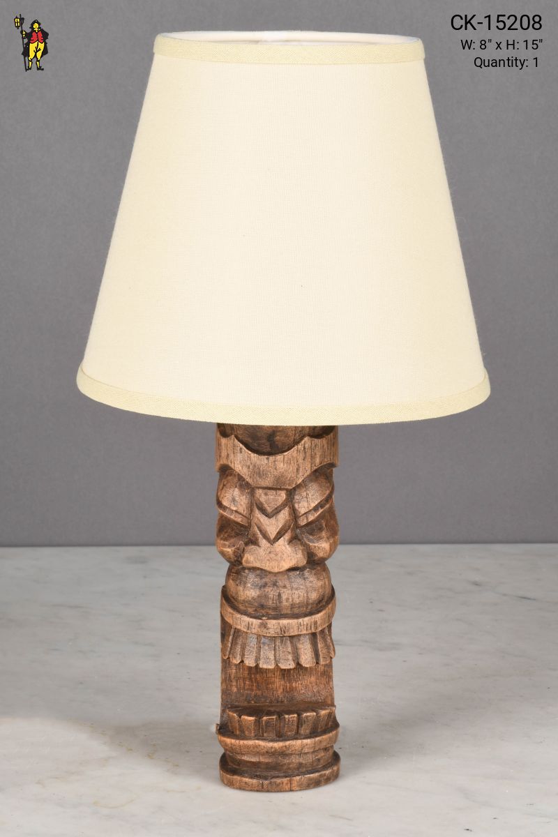 Small Wooden "Tiki" Table Lamp - Tiki Collection | Table Lamps ...
