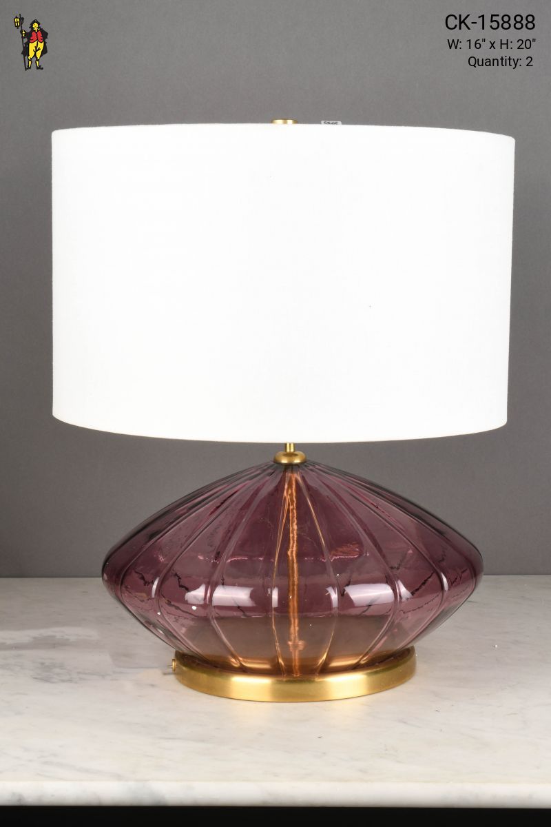 Short Purple Glass Modern Table Lamp | Table Lamps | Collection | City ...