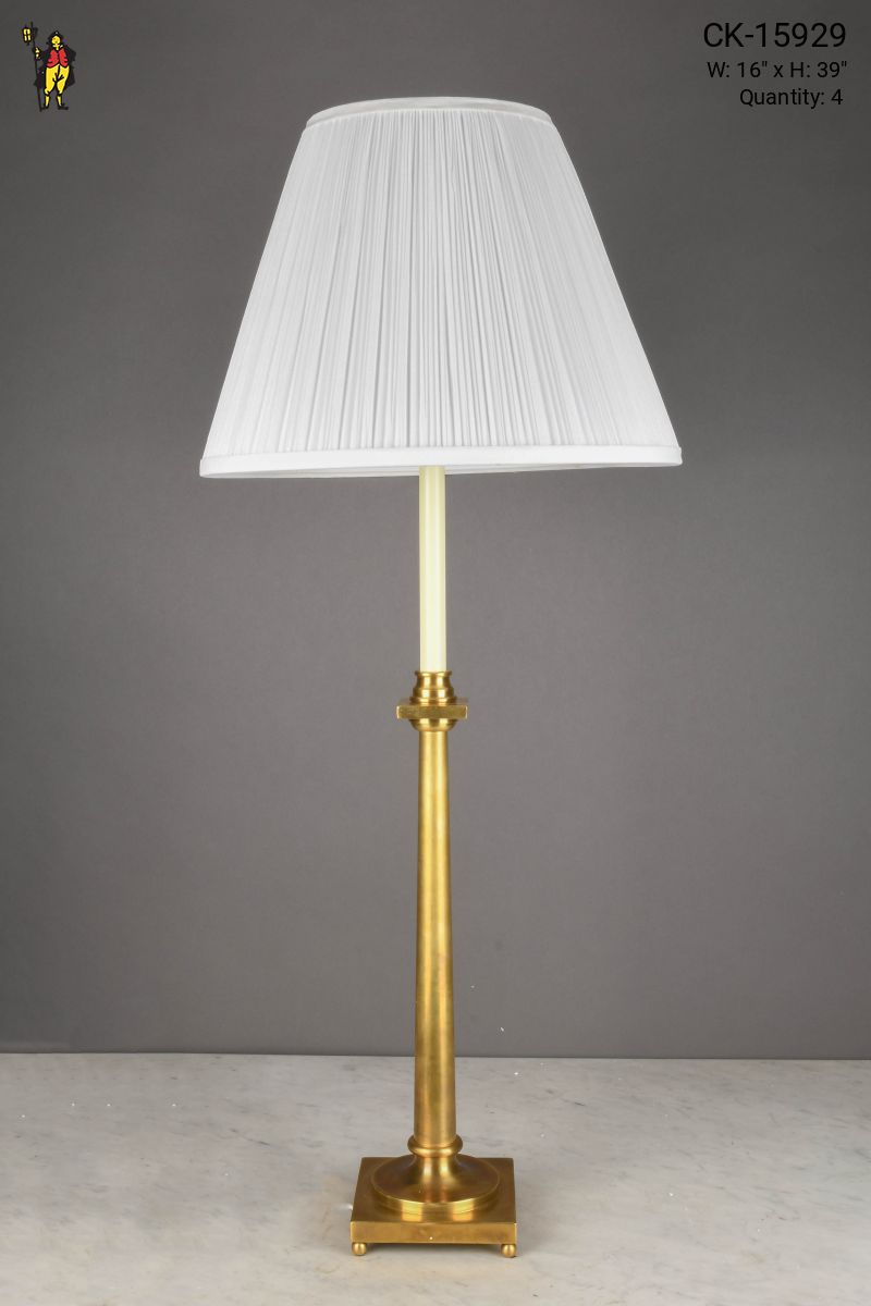 Tall Brass Single Candle Table Lamp | Table Lamps | Collection | City ...