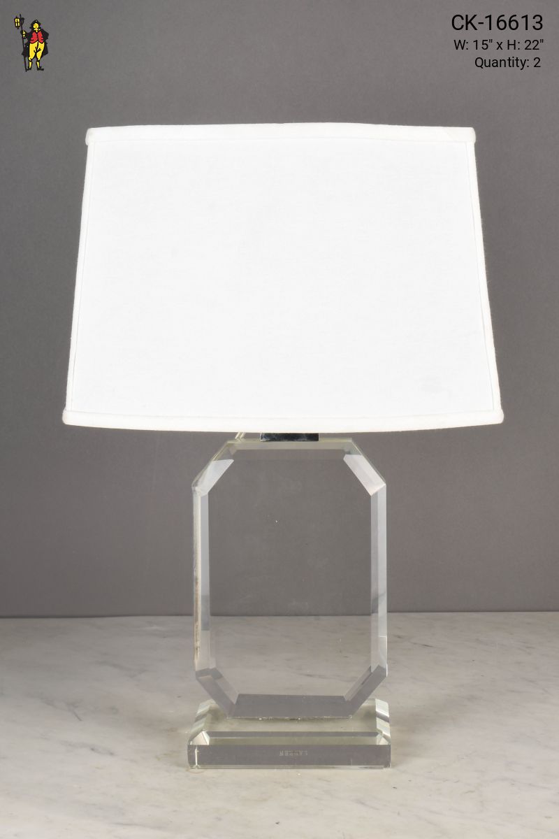 Transparent Rectangular Traditional Table Lamp | Table Lamps ...