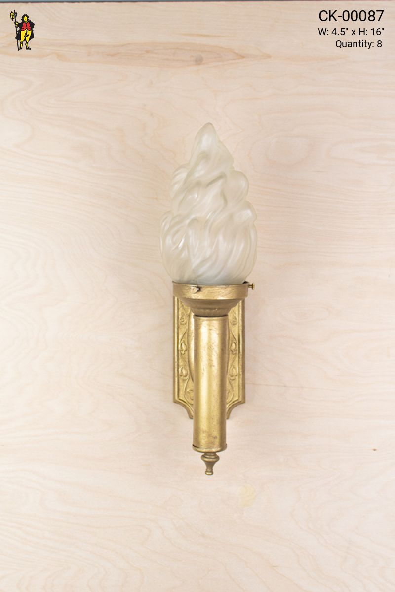 Torch Style Brass Wall Sconce | Wall Lights | Collection | City ...