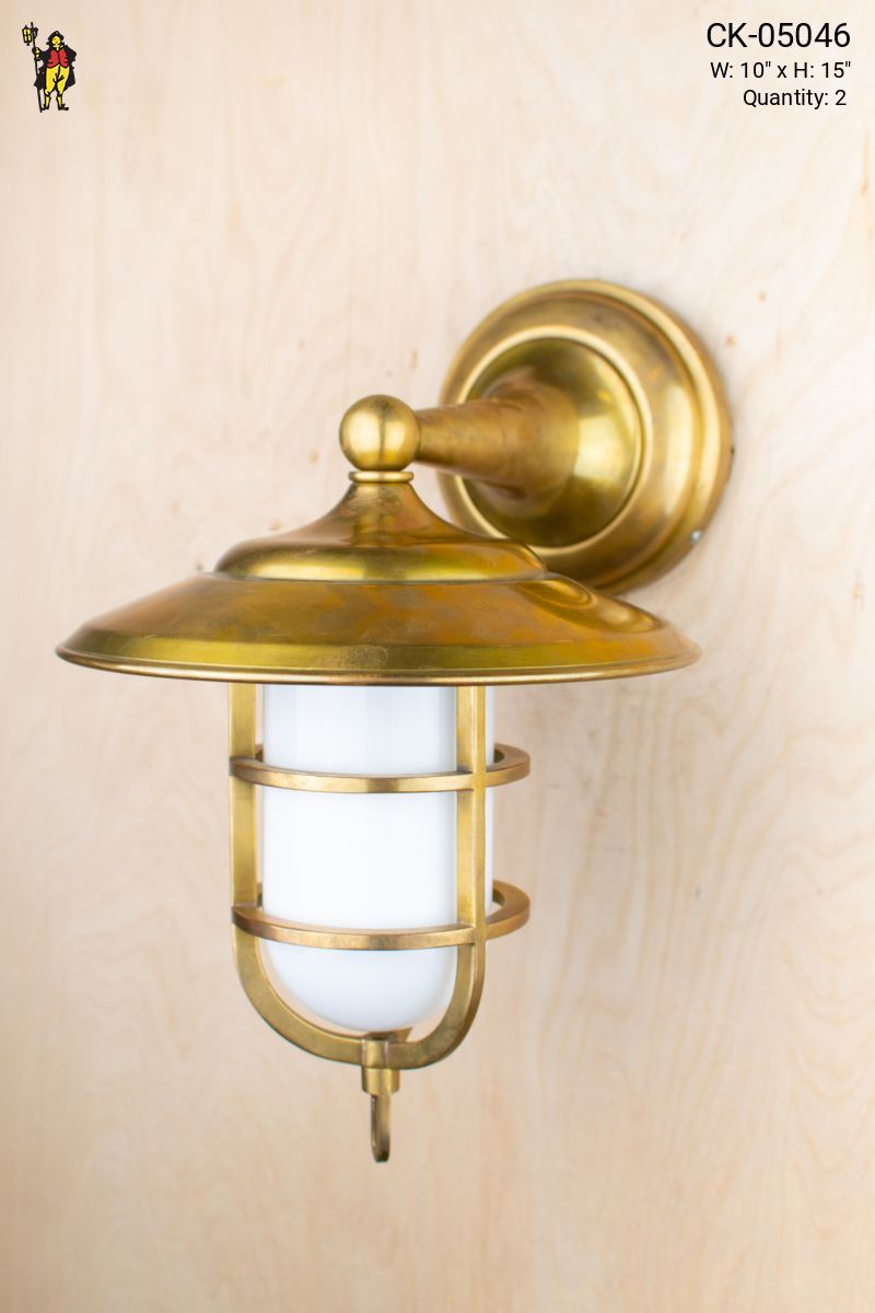 Brass Caged Lantern Wall Sconce | Wall Lights | Collection | City ...