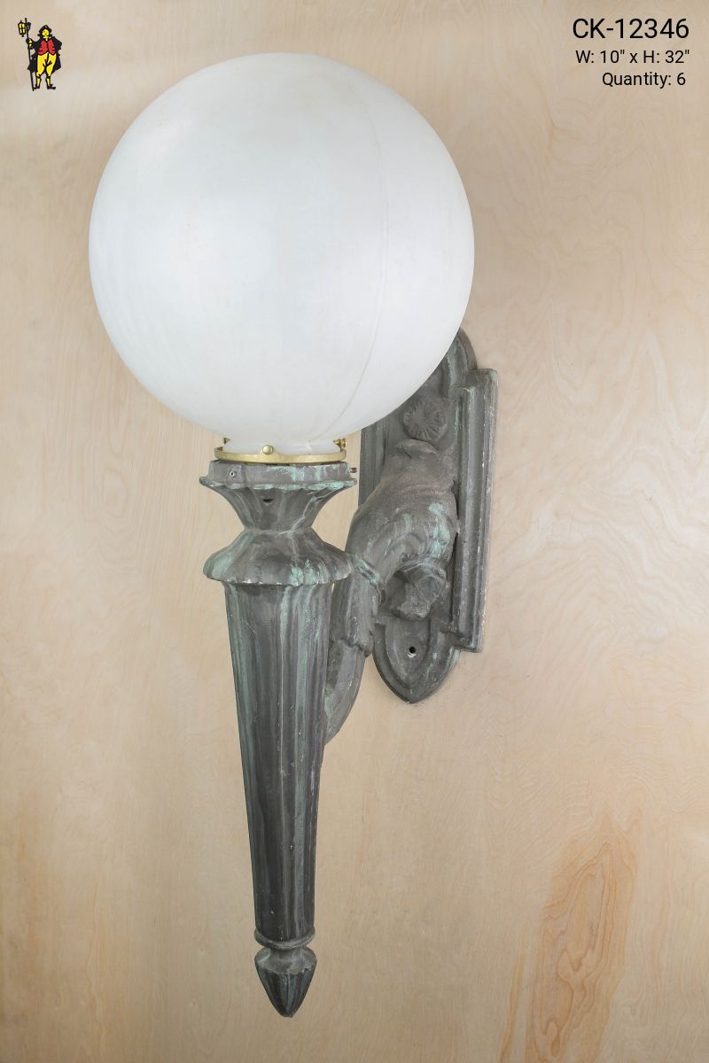 Single Globe Torch Style Outdoor Wall Light | Wall Lights | Collection ...