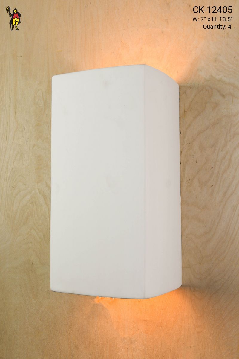 White Ceramic Box Up-Down Wall Sconce | Wall Lights | Collection | City ...