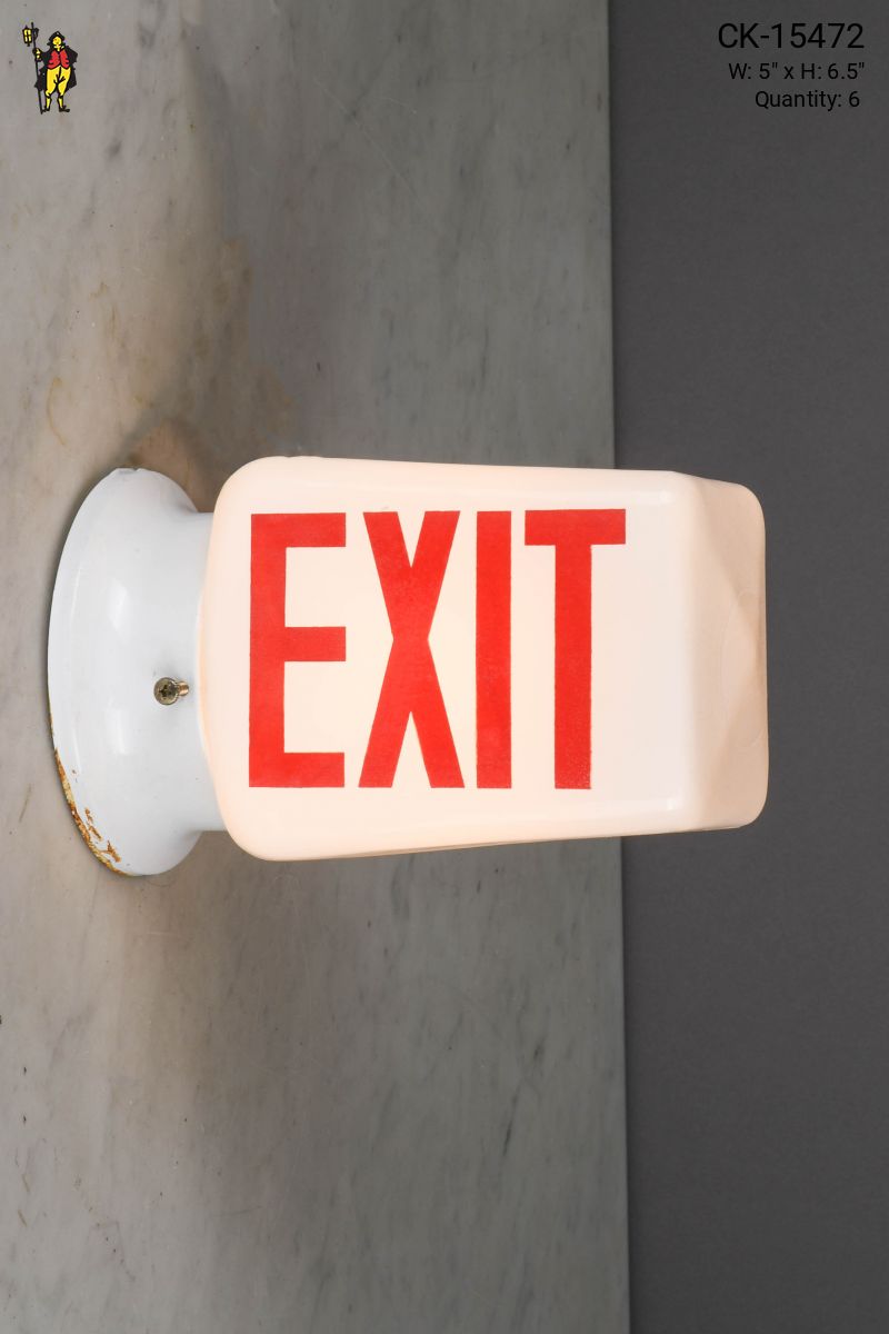 Vintage Glass "Exit" Wall Light | Wall Lights | Collection | City Knickerbocker | Lighting Rentals