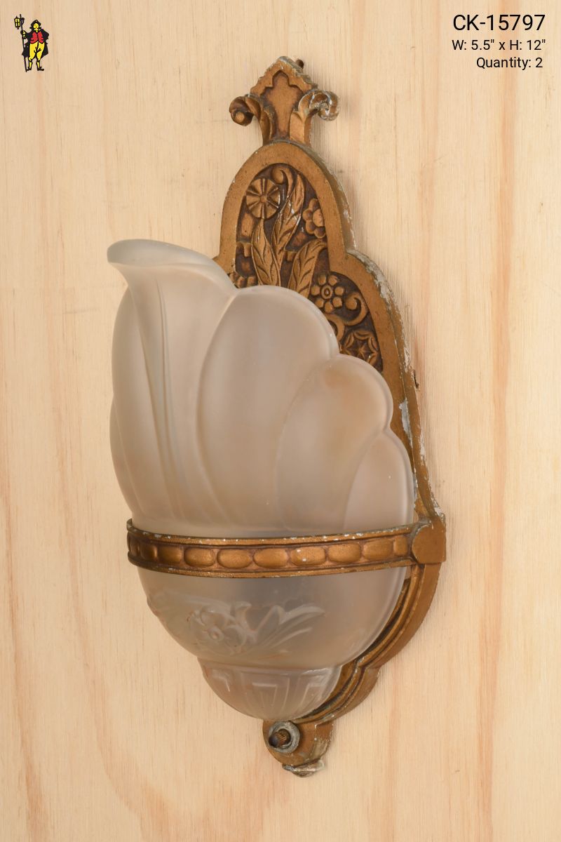 Antique Brass Art Deco Pocket Sconce | Wall Lights | Collection | City ...
