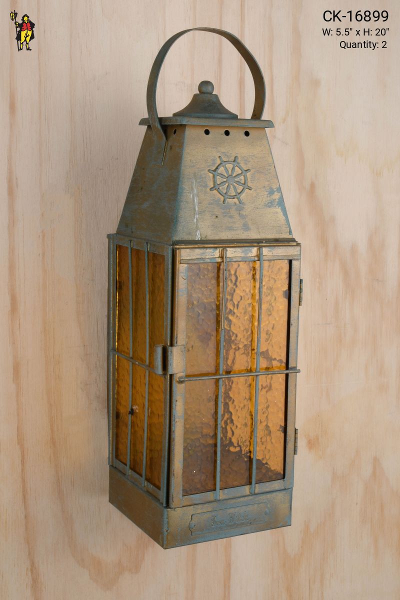 Nautical Wall Lantern w/Amber Glass | Wall Lights | Collection | City ...