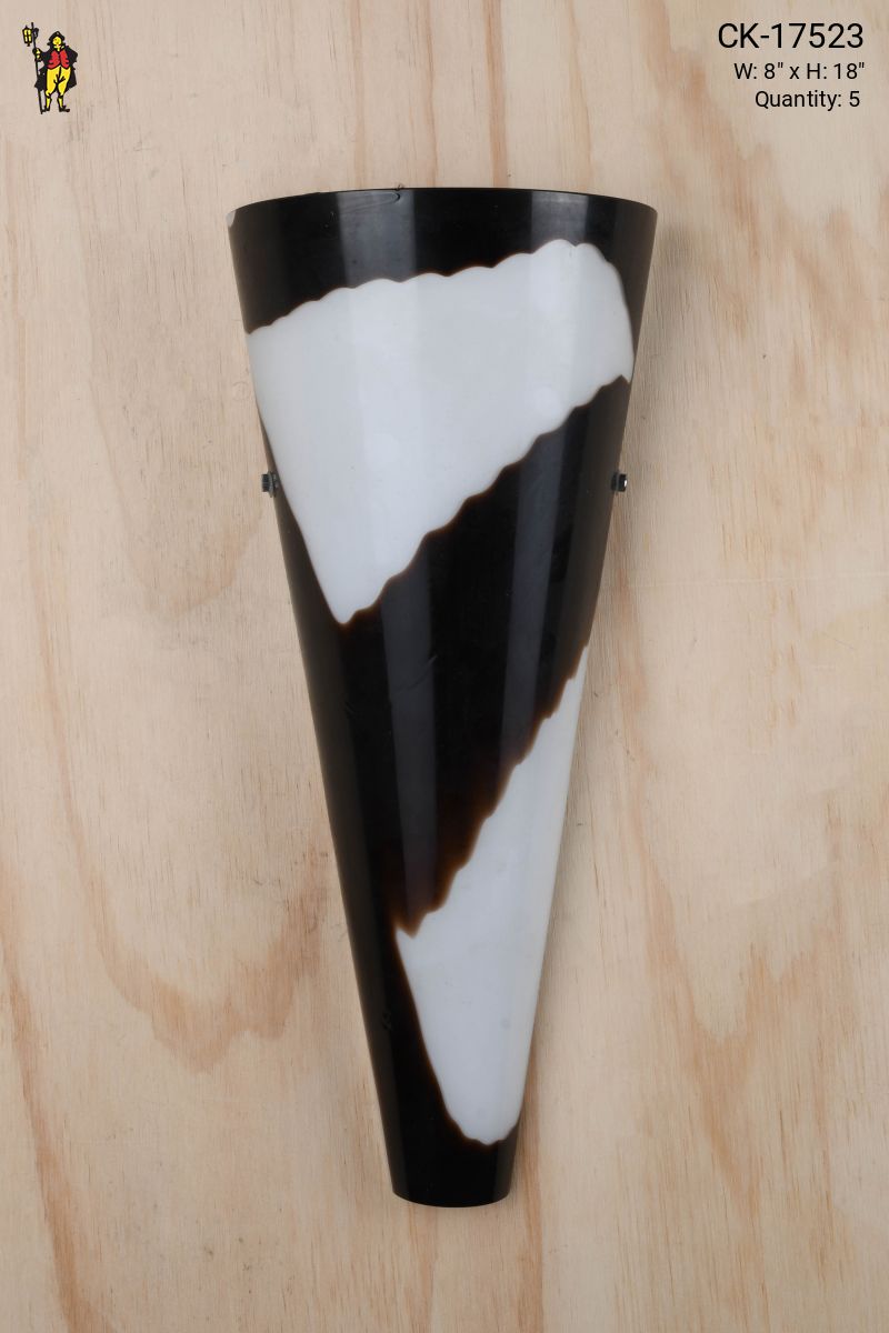 Brown & White Abstract Glass Pocket Wall Sconce | Wall Lights ...