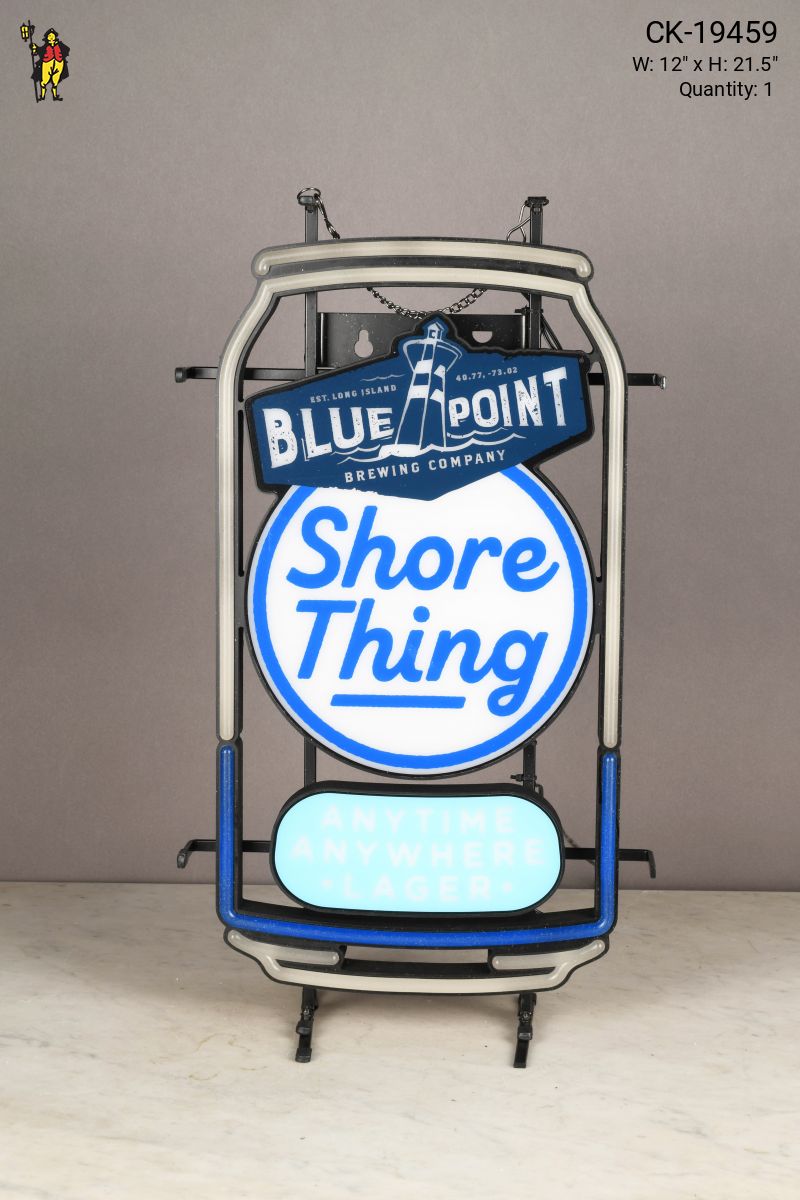 *LED* Blue Point "Shore Thing" Beer Sign | Wall Lights | Collection ...