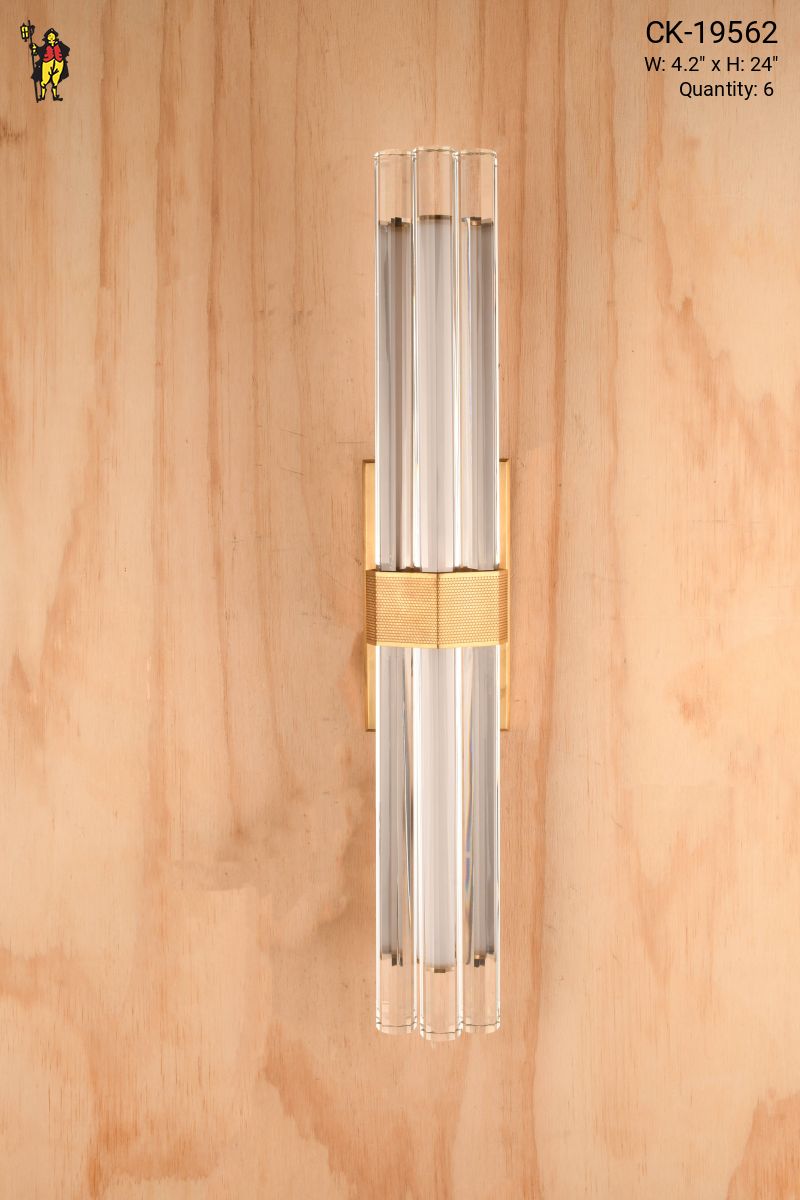 *LED* Brass Crystal Rod Wall Sconce | Wall Lights | Collection | City ...